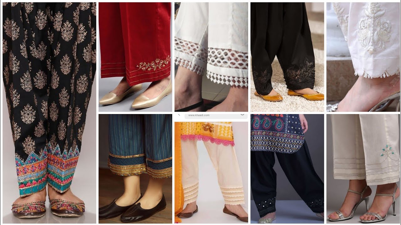 Very impressive Salwar Poncha Designs making ideas ||salwar mohri ...