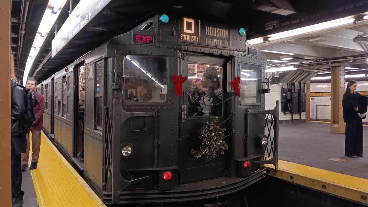 MTA NYTM Holiday Nostolgia R1/9 D Train Ride From 42nd St Bryant Park ...