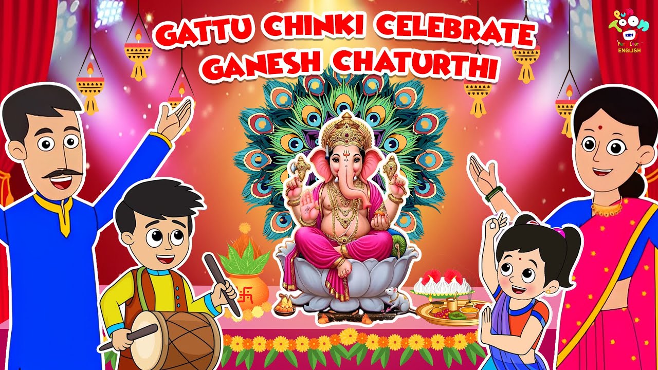 Gattu Chinki Celebrate Ganesh Chaturthi | English Moral Stories ...