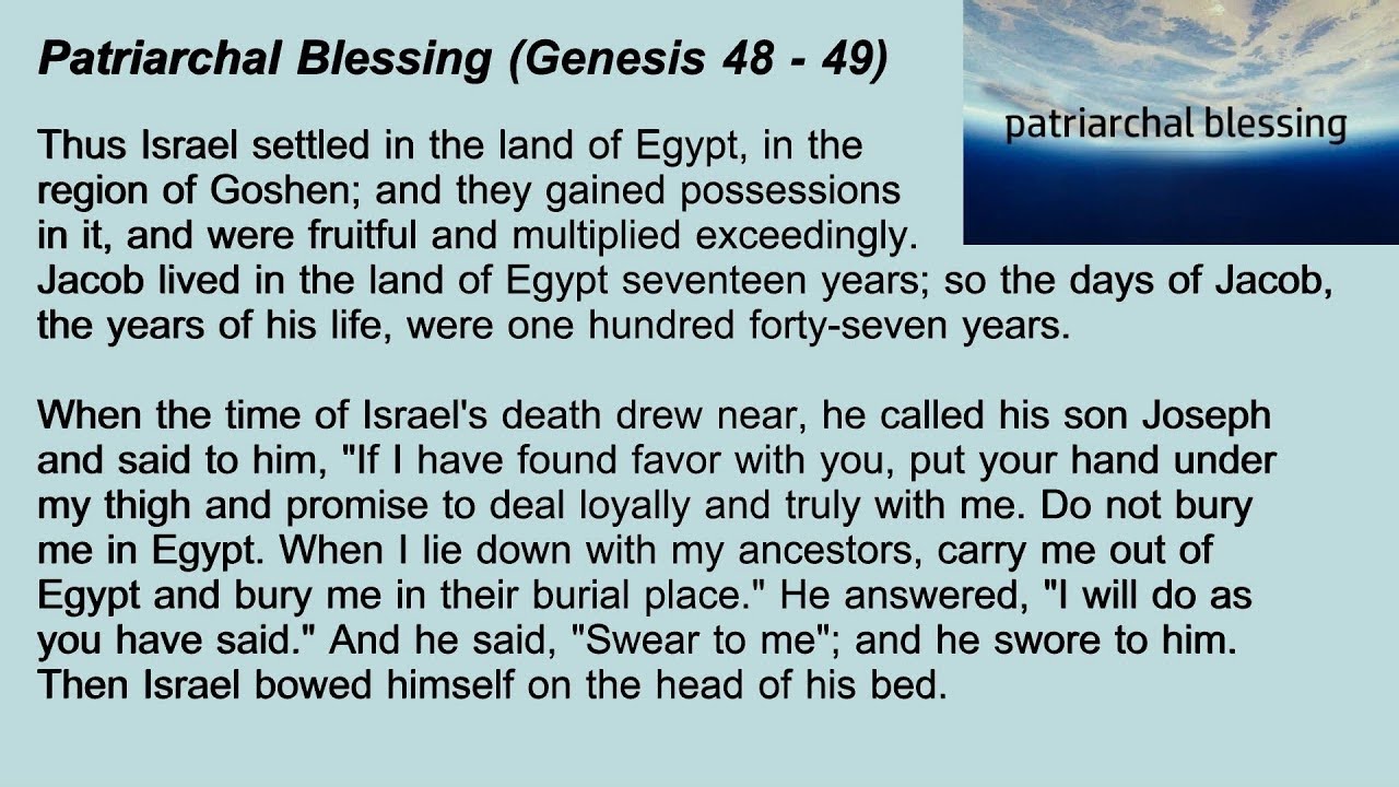 Genesis 48 - YouTube
