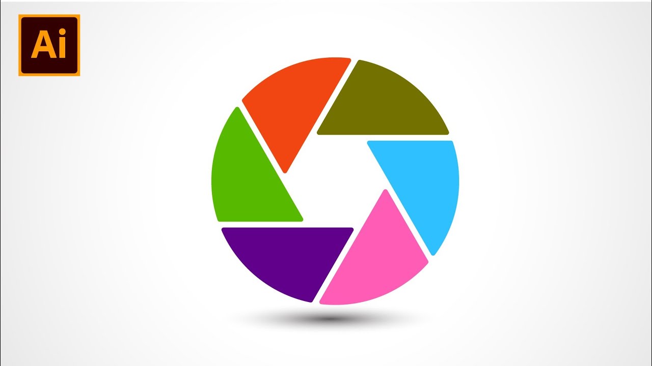 Adobe illustrator cc tutorial : Camera Shutter Design Illustrator tutorial - YouTube