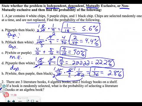 Probs and Stats 2.3-2.4 Review - YouTube