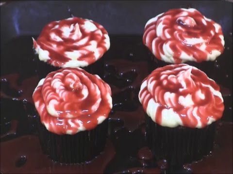 Chocolate Raspberry Blood for Halloween Desserts - YouTube