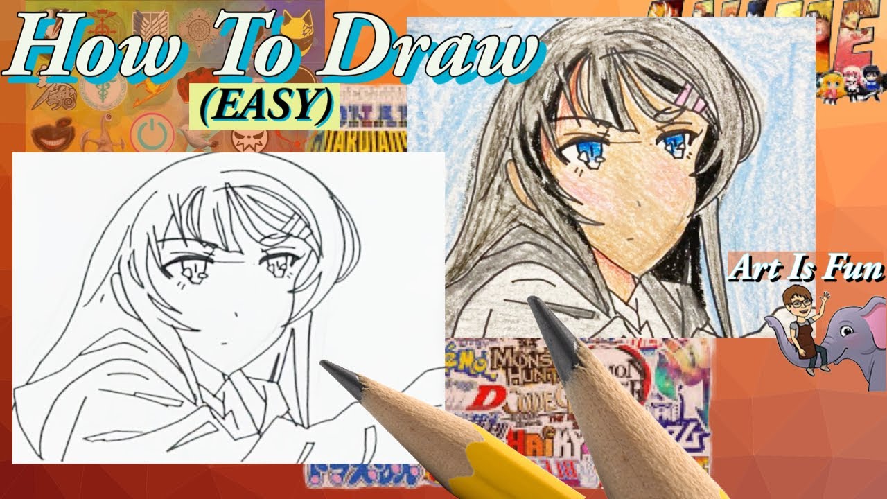Bunny Girl Senpai | Drawing for Beginners | Fun Drawing Tutorials - YouTube