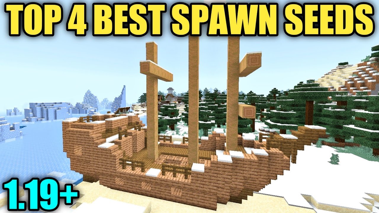 TOP 4 BEST SPAWN SEEDS IN MINECRAFT JAVA/MCPE/BEDROCK 1.19 IN HINDI ...