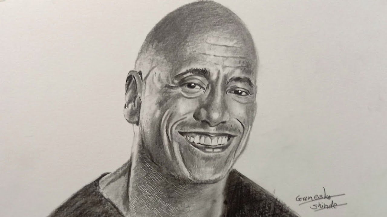 how to draw the rock step by step ( part 2 ) - YouTube