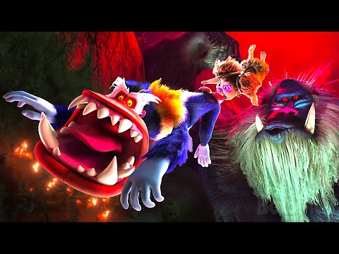 The Thunder Sisters save the Banana Bros from Giant Monkey | The Croods: A New Age | CLIP