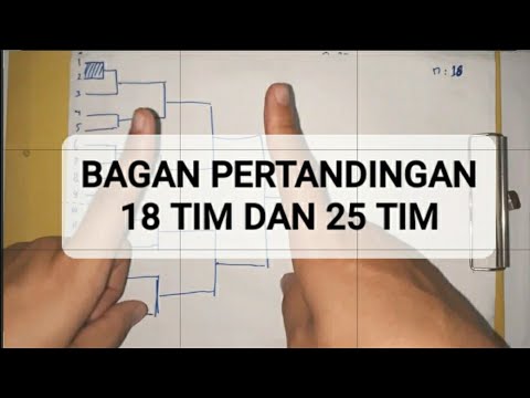 MEMBUAT BAGAN PERTANDINGAN 18 TIM DAN 25 TIM - YouTube