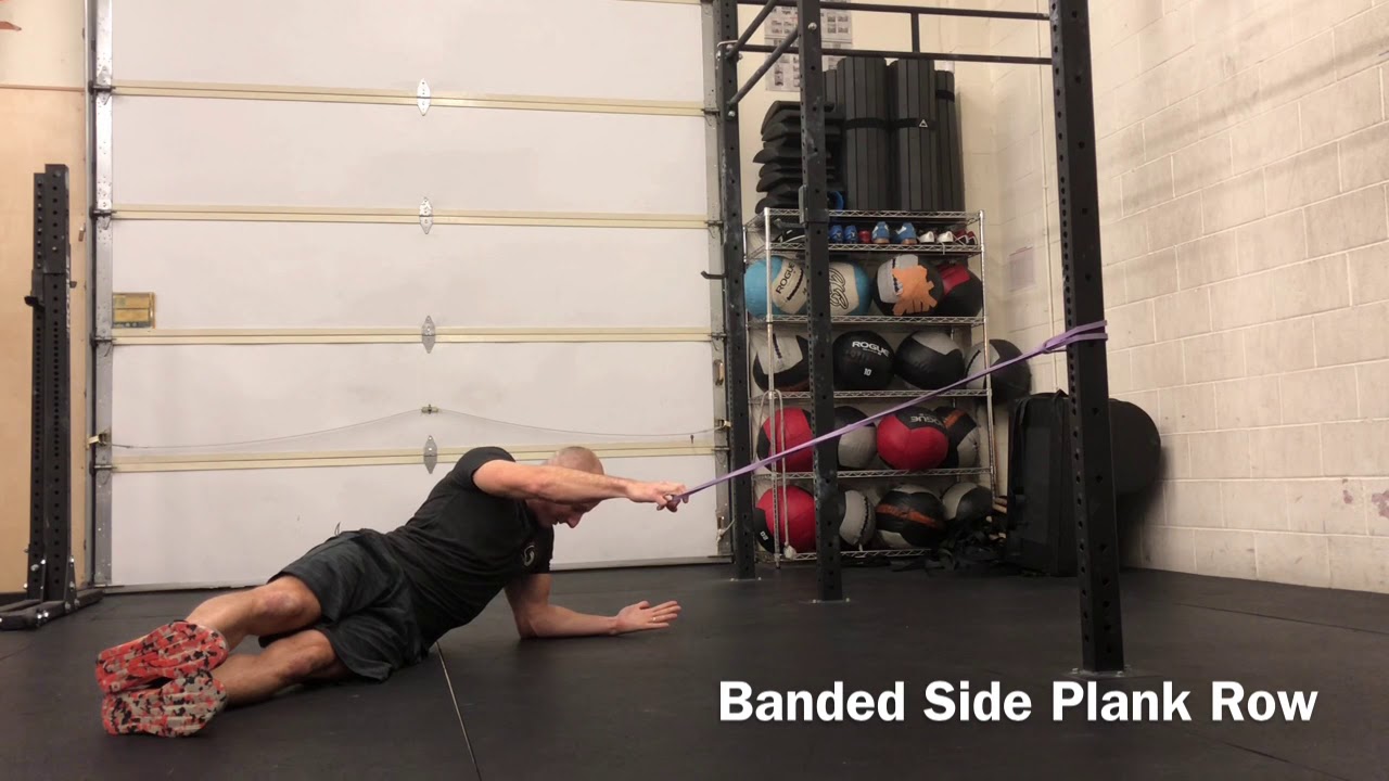 DPT Banded Side Plank Row - YouTube