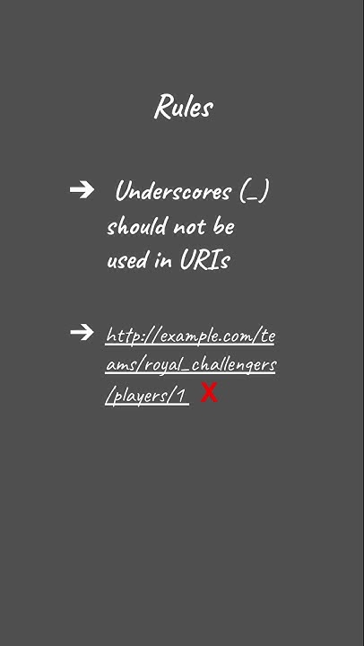 REST API URI Conventions | #shorts #systemdesign #backenddeveloper # ...