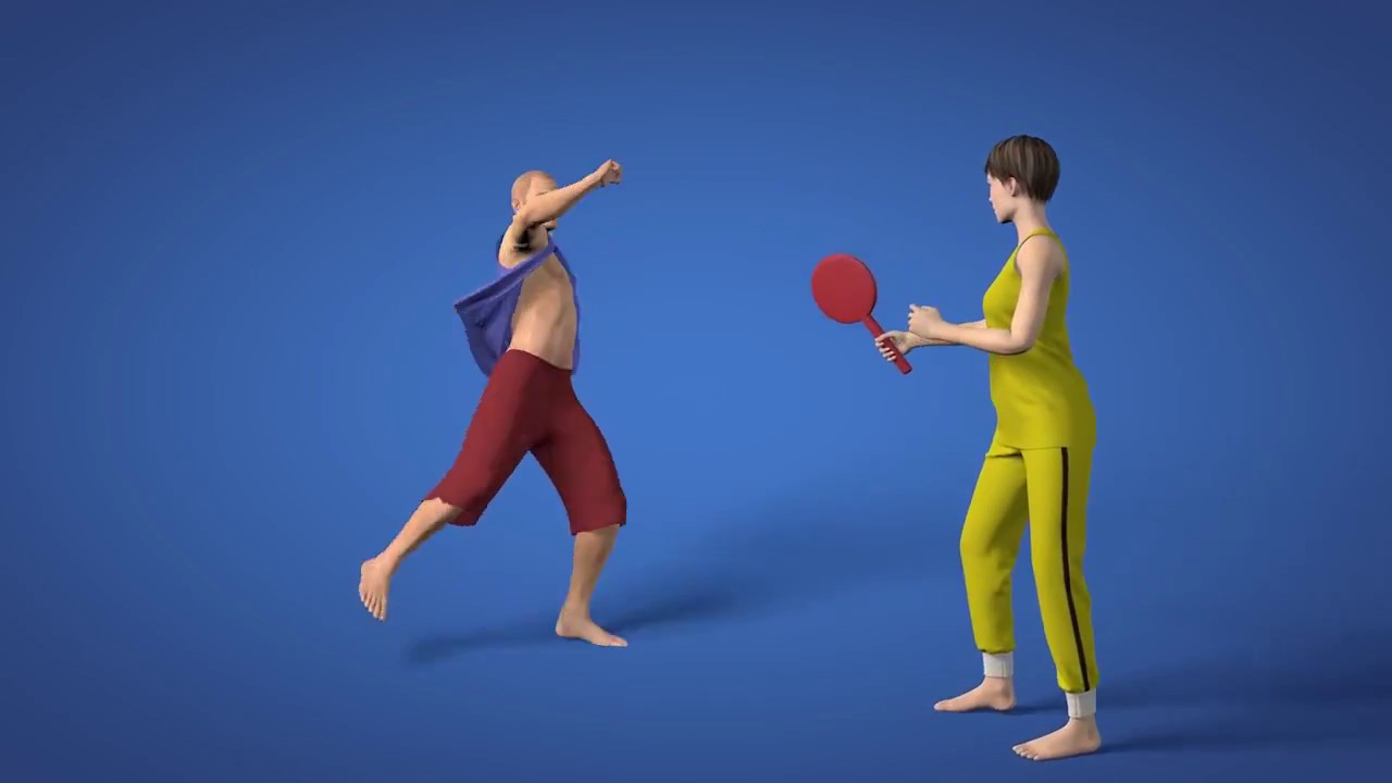 3D Famous Martial Art Move 1/10 - Roundhouse Kick - YouTube