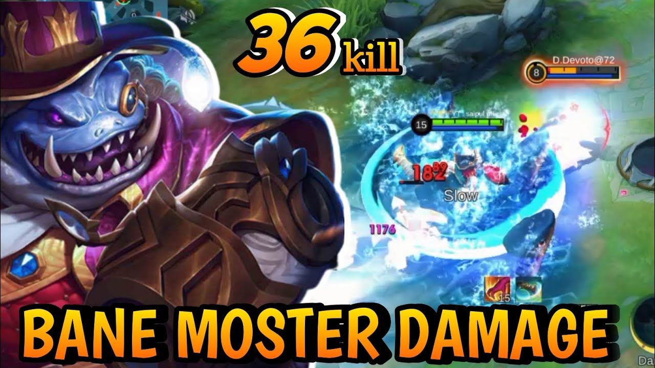 Bane 36 kills!! Monster Damage!! Best Build Hyper Top 1 Global Bane ...