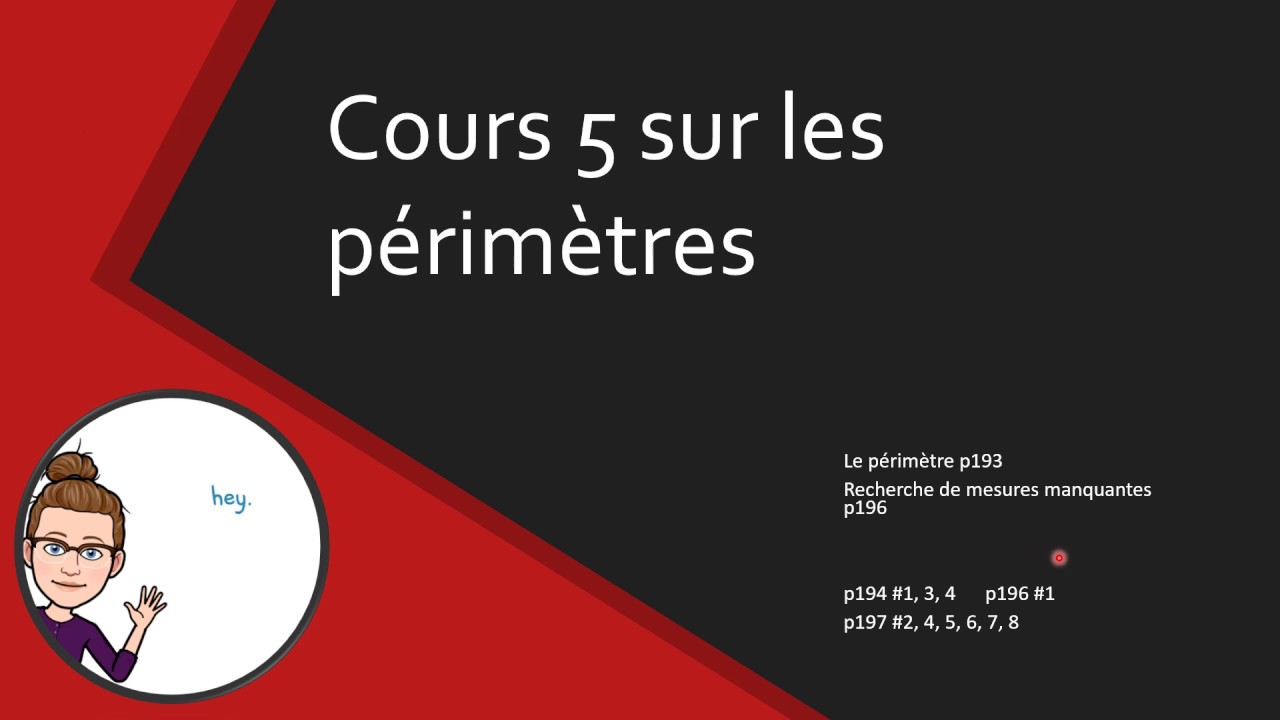 Cours 5 sur les périmètres - Géométrie Partie 2 - YouTube