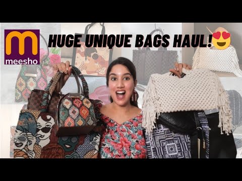 #meeshohaul *HUGE* Meesho Trendy & Stylish BAGS Haul🔥 Must Have Bags ...