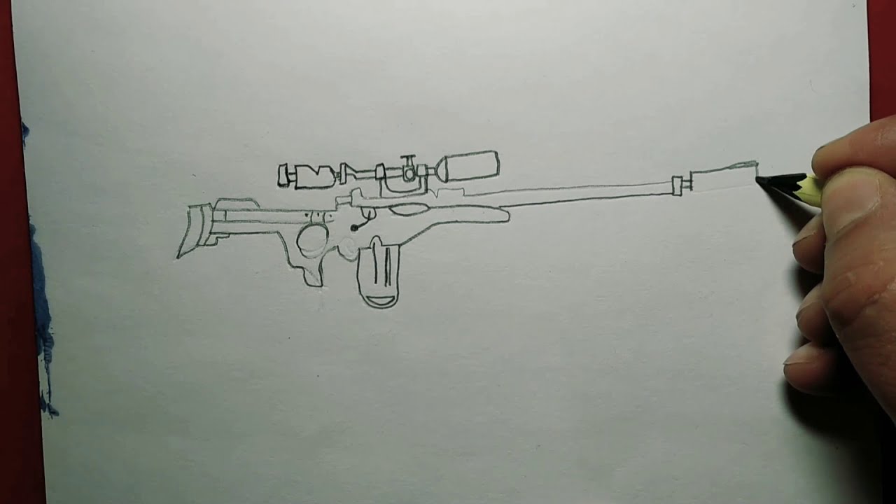 How to Draw AWM Gun from PUBG Mobile #1 - YouTube
