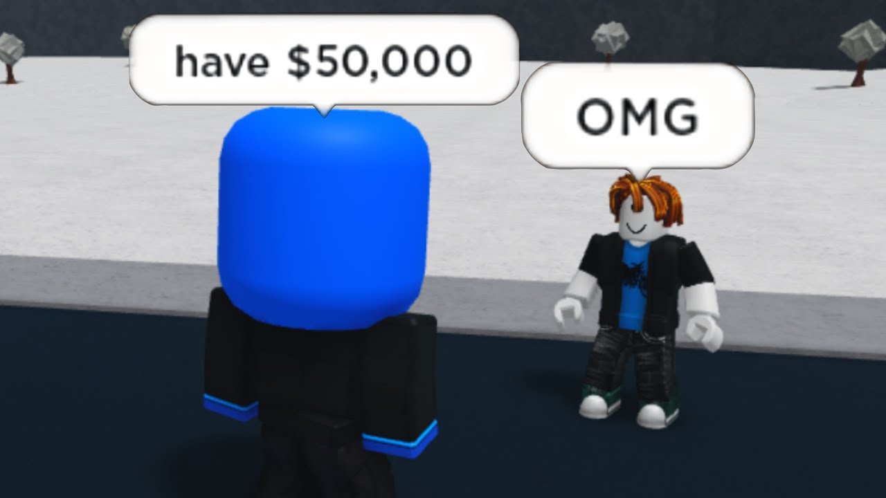 GIVING BLOXBURG PLAYERS 50K (Roblox) - YouTube