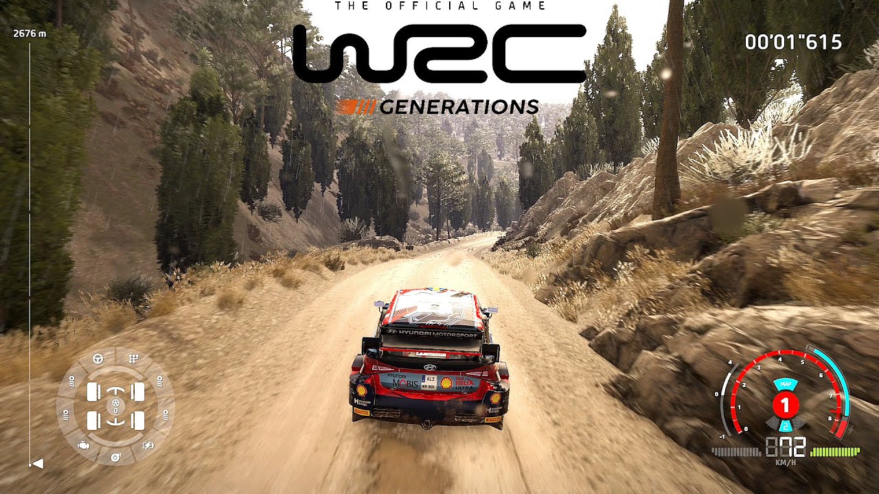 WRC Generations PS5 2K 60 FPS Gameplay Rally Greece Rain Weather Test ...