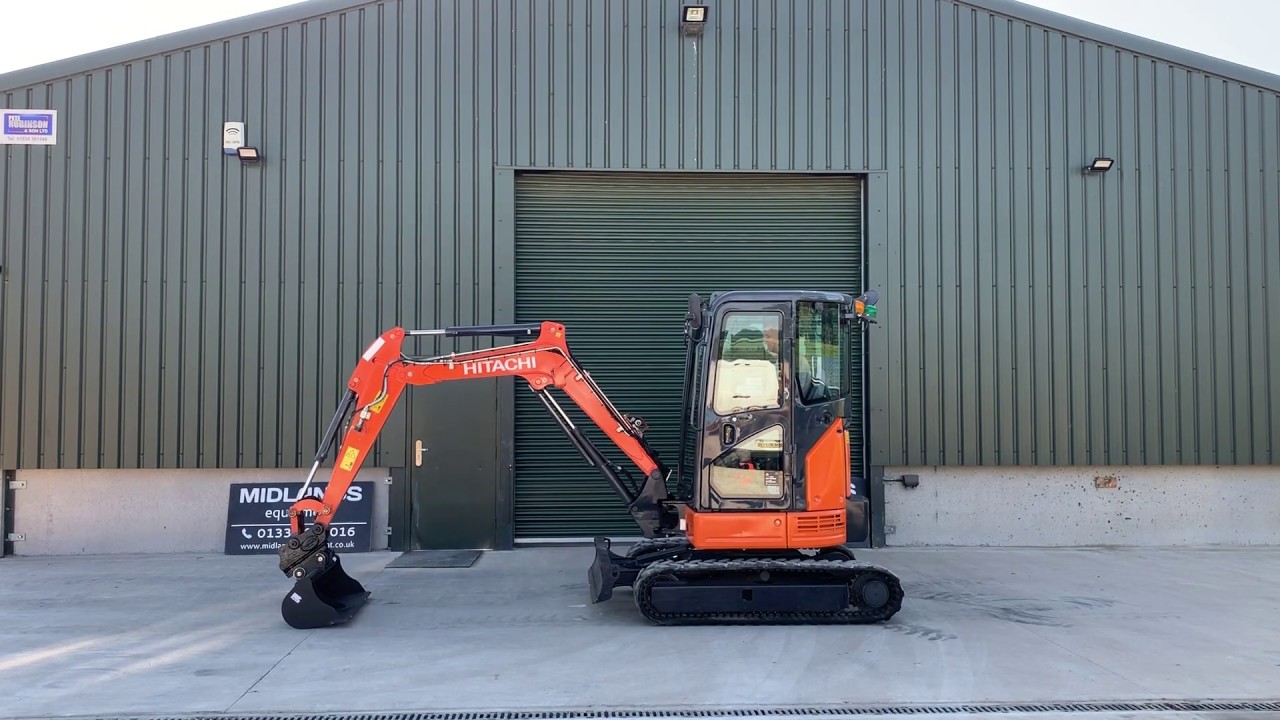 Hitachi ZX26U 5A 2.7 ton mini digger 2017 - YouTube