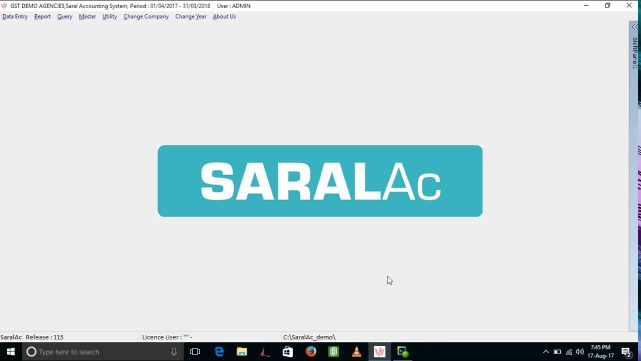 Reverse charge entry in SaralAc software - YouTube