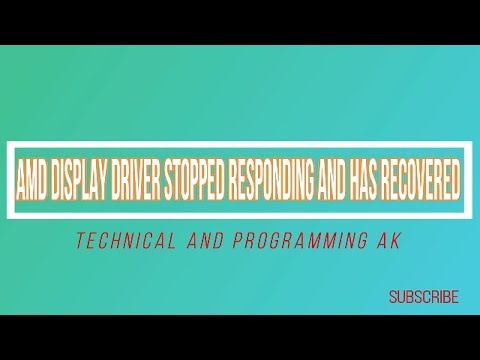 amd display driver stopped responding and has recovered | recover amd ...