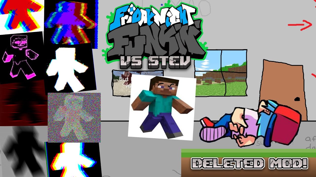 FNF VS STEV (DELETED MOD) - LINK + GAMEPLAY - YouTube
