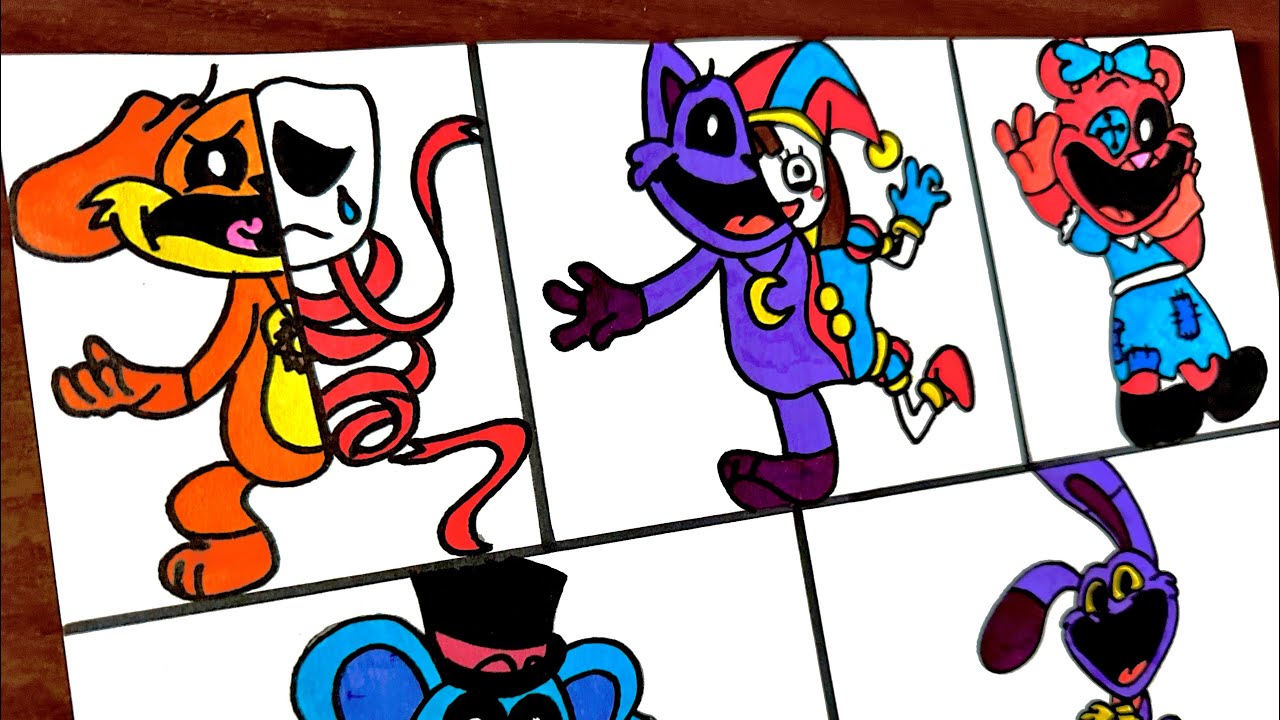 Drawing Smiling Critters Become The Amazing Digital Circus?! - YouTube