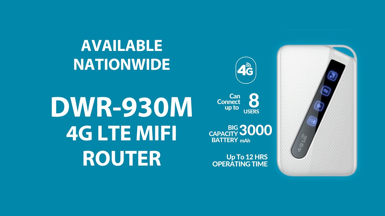 D-Link DWR 930M 4G LTE Mobile MIFI Router - Pocket Wifi - YouTube