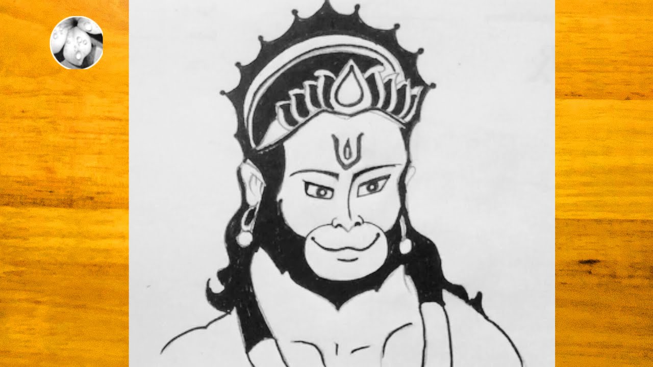 How to draw lord hunuman easy/ easy steps to draw hunumanji - YouTube