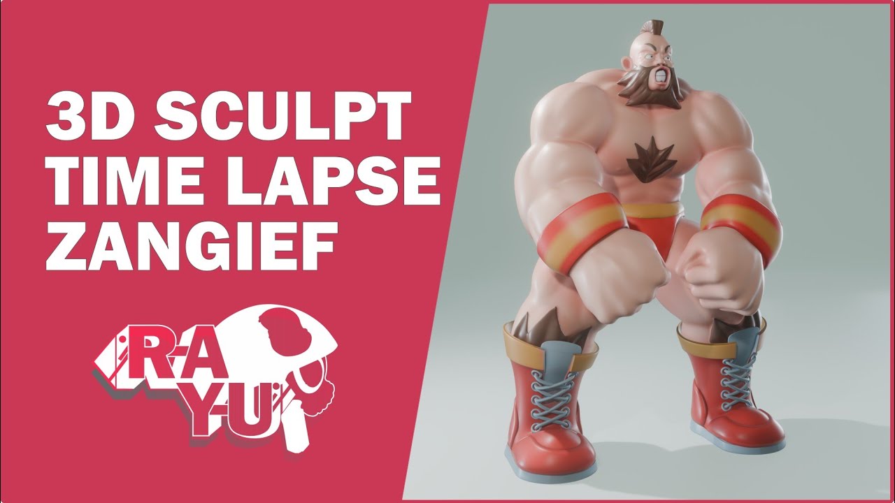 Zangief Street Fighter 3D Modeling Time Lapse - YouTube