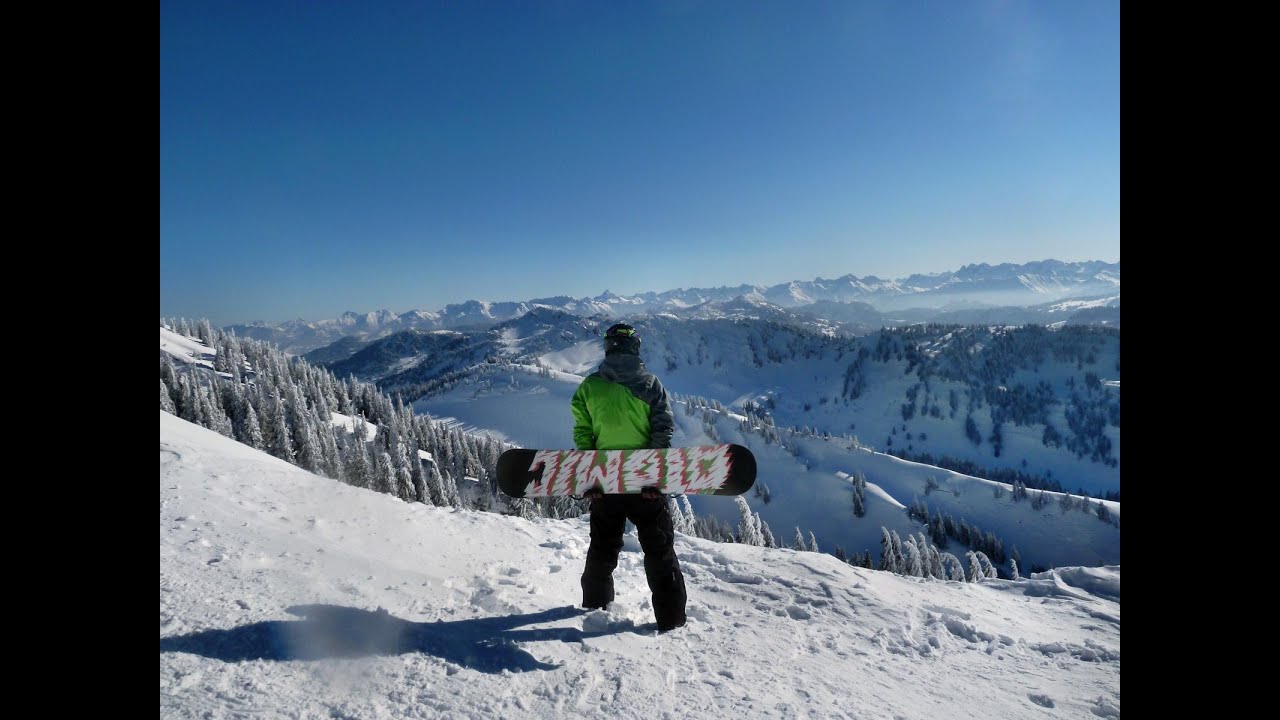 Snowboard deep snow freeride - Tiefschnee boarden GoPro Hero 2 HD 720p ...