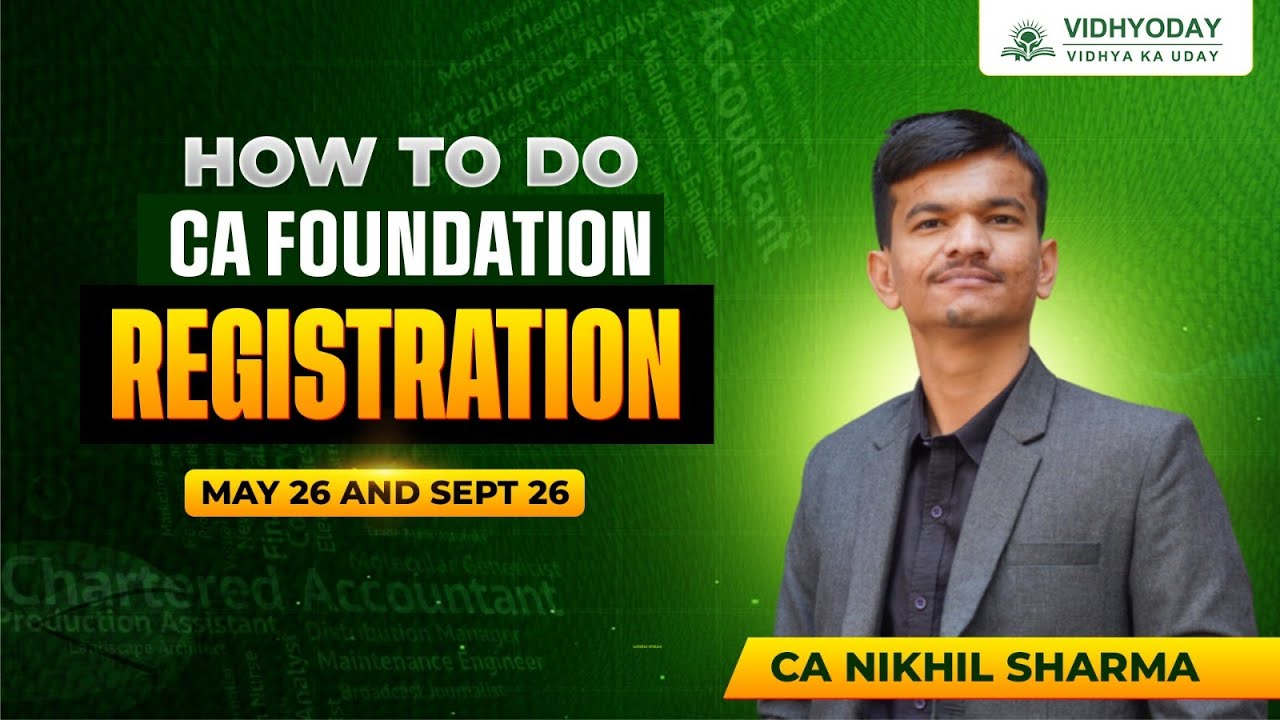 How to Fill CA Foundation Registration Form | May & Sept Attempt - YouTube