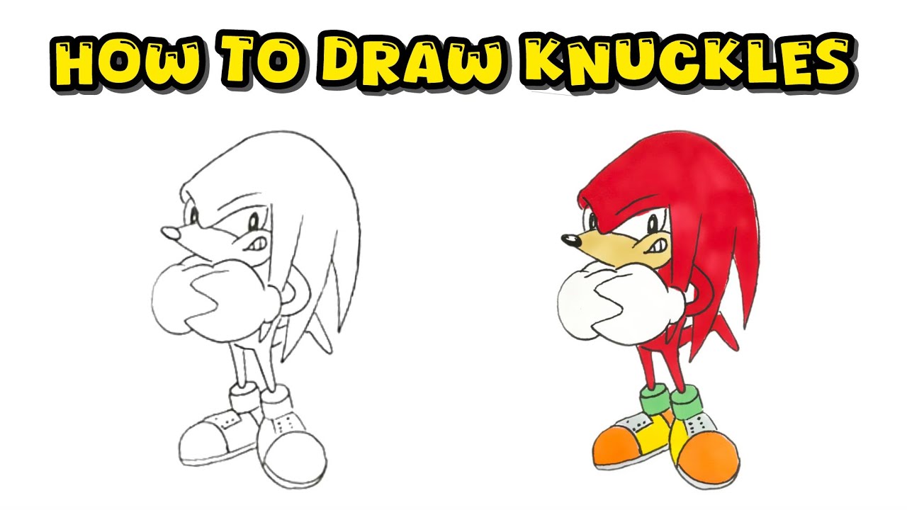 How to Draw Knuckles the Echidna from Sonic the Hedgehog – Game ...
