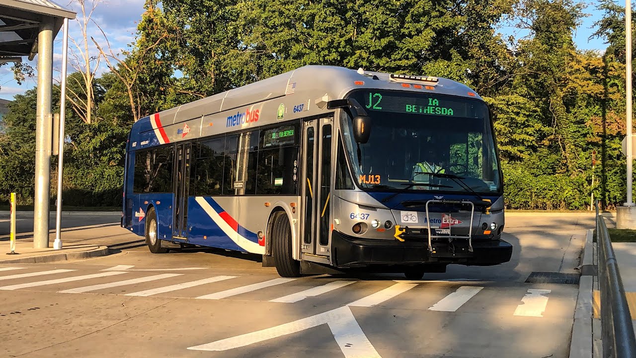 WMATA 2009 New Flyer DE40LFA 6437 on Route J2 - YouTube