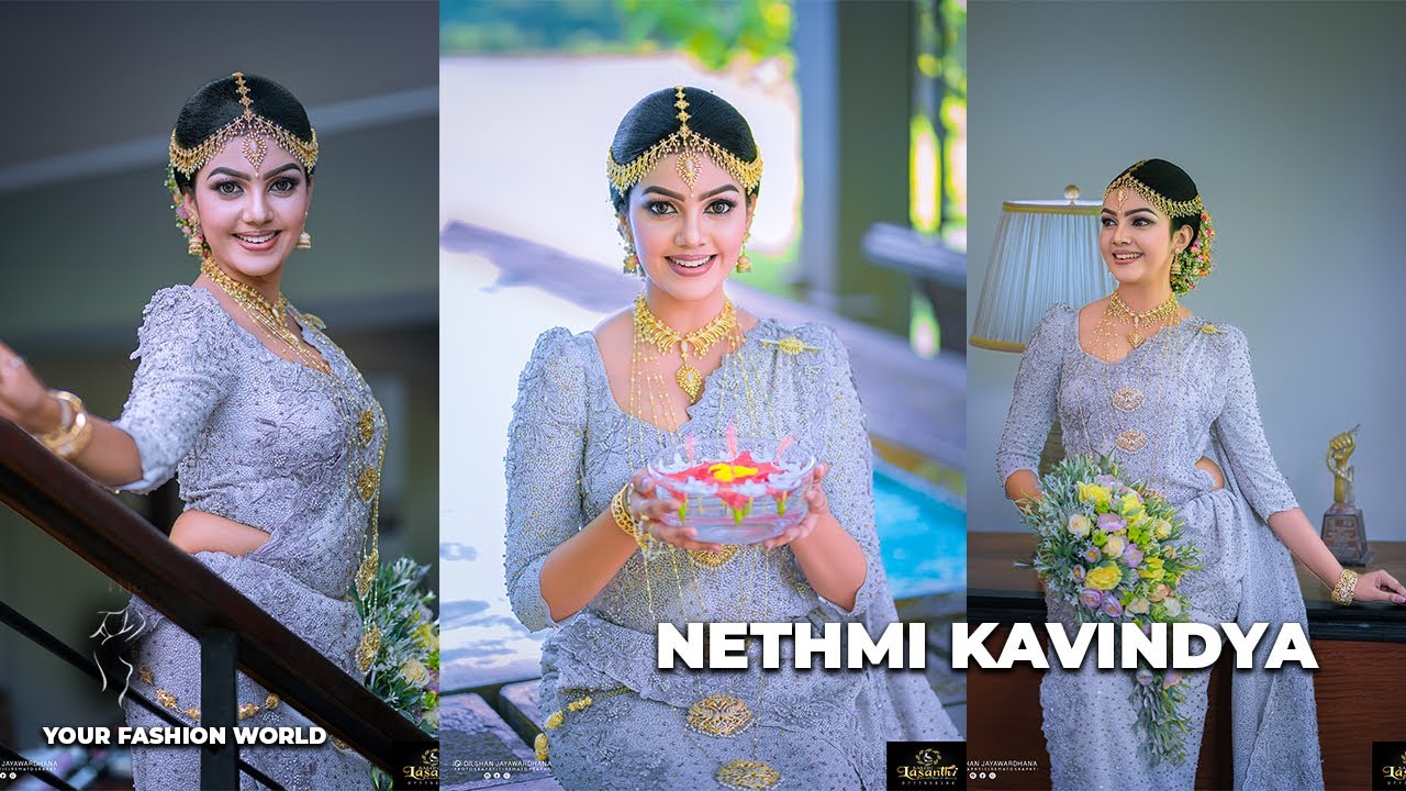 ඉටි රූපයක් වගේ ලස්සන නෙත්මි මනාලියක් වෙලා | Beautiful Angel Nethmi Kavindya's Bridal Shoot - YouTube