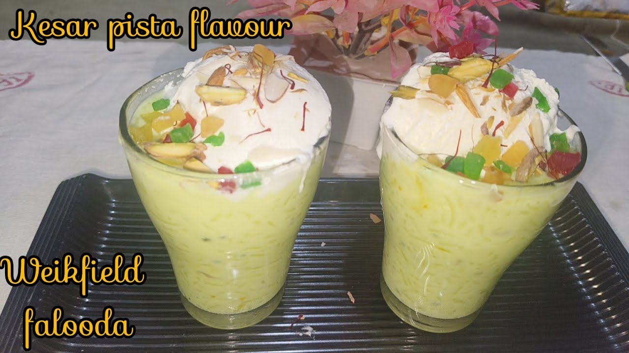 Weikfield falooda recipe in hindi| kesar pista flavour| how to make ...