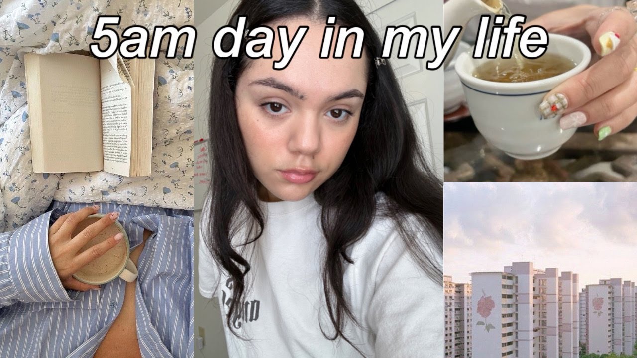 5AM day in my life 🎧📞 : barnes and noble, working out, productive, self ...