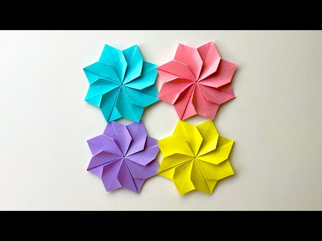 Easy To Make Origami Flowers Simple Paper Flowers · How To Make A