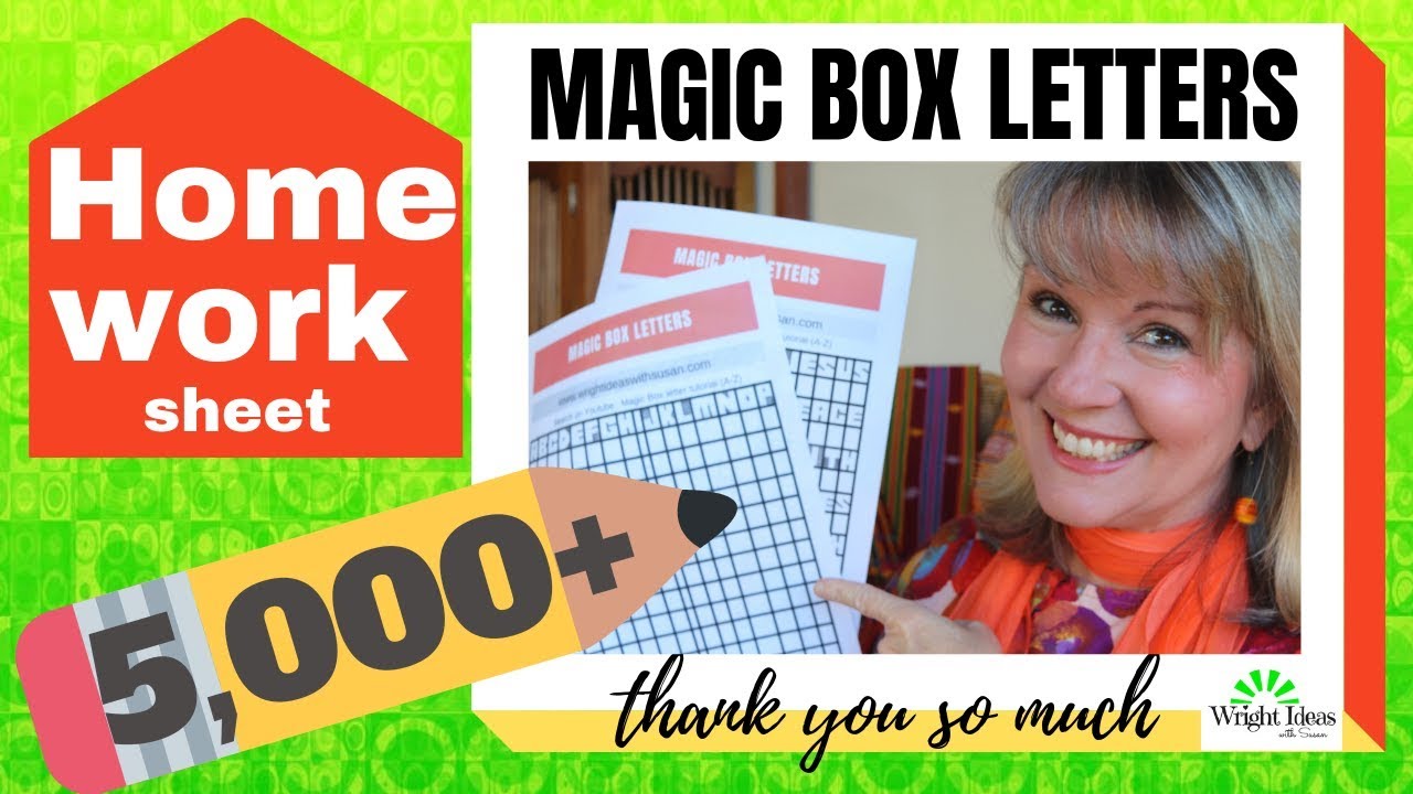 MAGIC BOX LETTERS Practice Sheet & 5,000 THANK YOUS! - YouTube