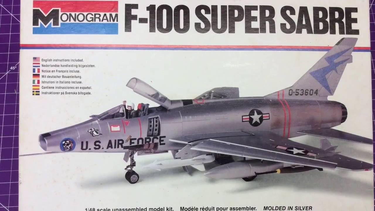 Monogram 1:48 F-100 Super Sabre - YouTube