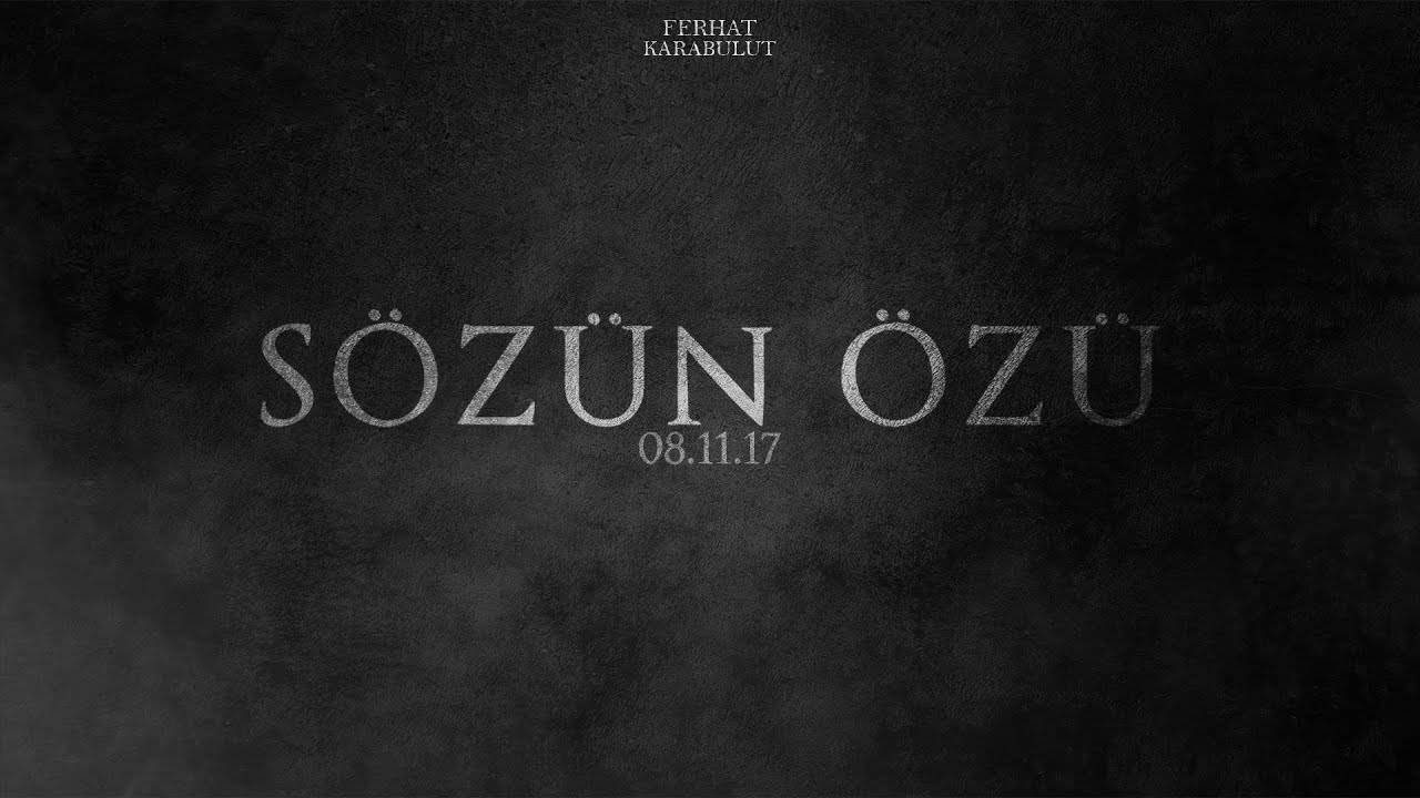 Ferhat Karabulut - Sözün Özü (Akustik) - YouTube