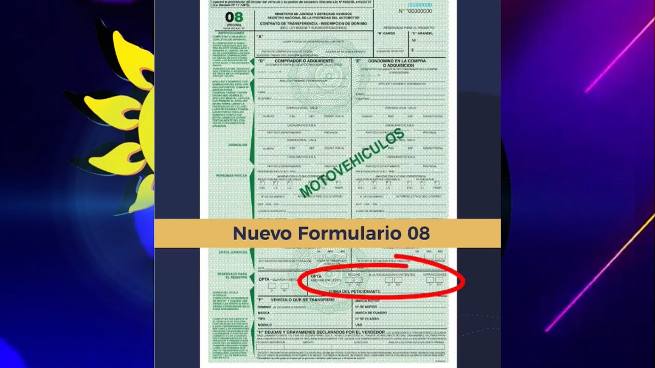 Registro Automotor Cómo es el nuevo formulario para transferir o ...