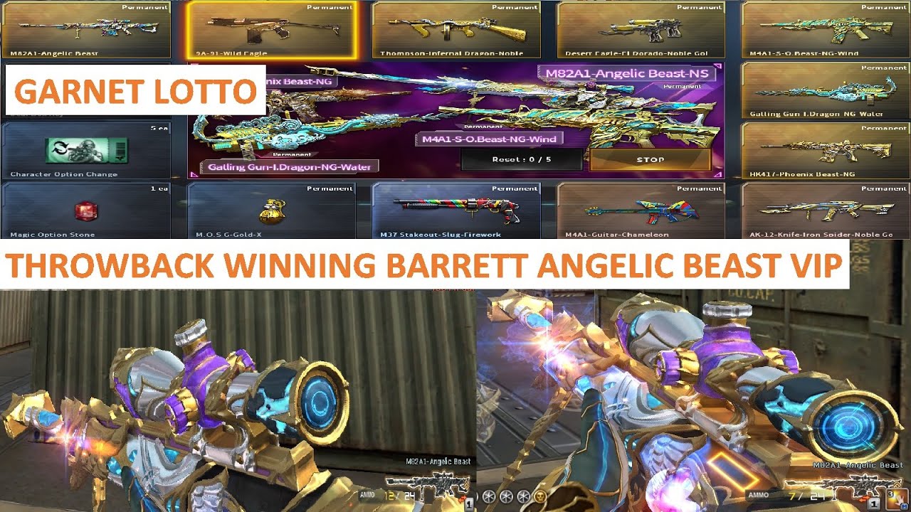 THROWBACK WINNING BARRETT ANGELIC BEAST VIP SA GARNET LOTTO CROSSFIRE ...