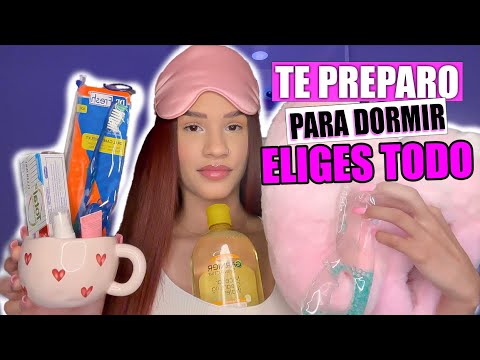 Asmr te preparo para dormir (te desmaquillo, skincare, peinado y +)