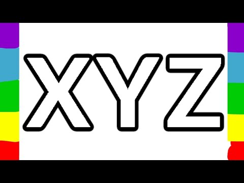 XYZ DRAWING AND PAINTING| XYZ DRAWING VIDEO FOR KIDS| ALPHABET DRAWING ...