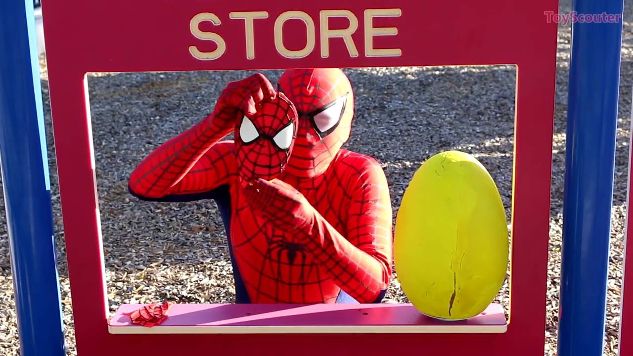 MICKEY MOUSE vs SPIDERMAN vs BATMAN Arm Wrestling for Giant Egg Fun ...