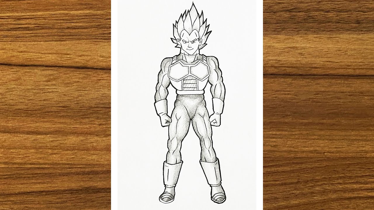 How to draw Vegeta full body || Vegeta drawing step by step - YouTube