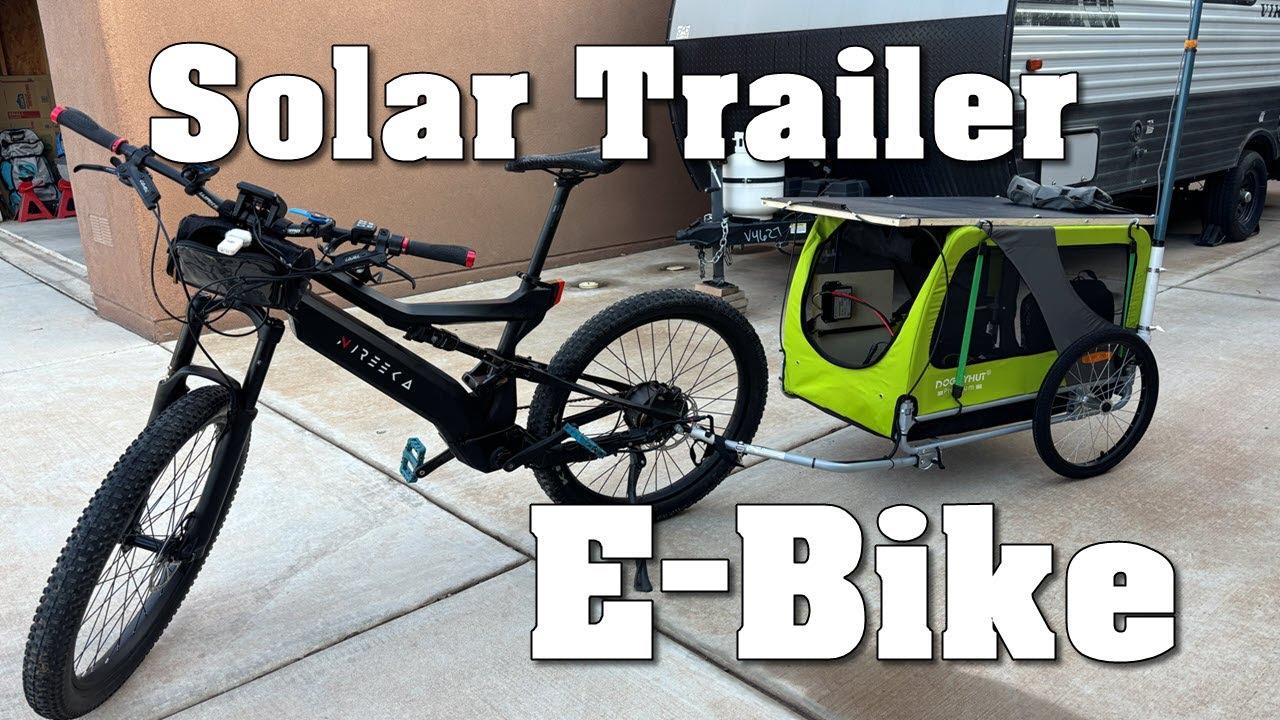 E-Bike Custom Build Project Solar Trailer Bike Shop Day - YouTube