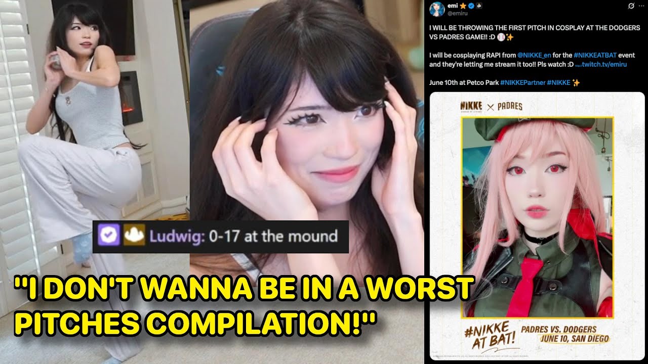 Emiru’s first pitch might not make it to home plate 💀⚾️ FIRST PITCH IN ...