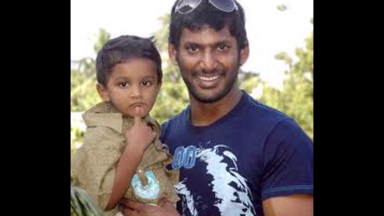Tamil hero Vishal with his family rare and unseen - YouTube