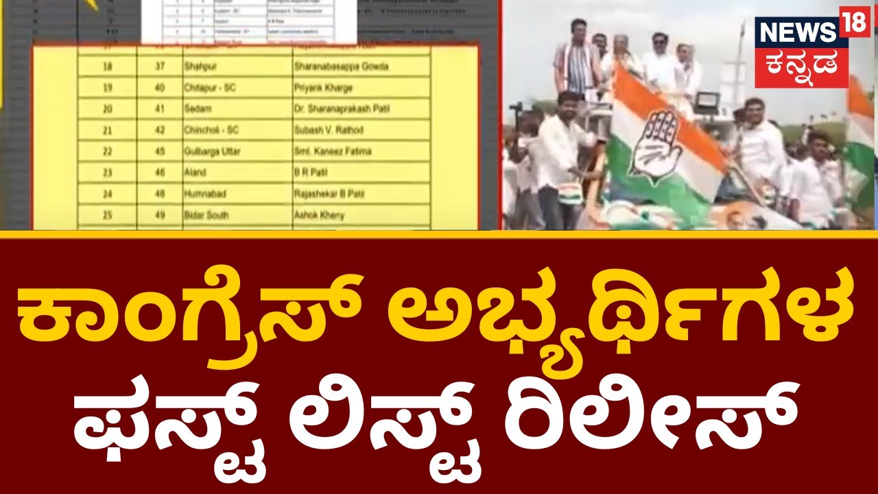 Congress Ticket List Release| 124 ಕ್ಷೇತ್ರಗಳಿಗೆ Congress ಮೊದಲ ಪಟ್ಟಿ ...